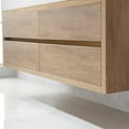 "Vinnova Palencia 60"" Double Sink Wall-Mount Floating Wood Vanity, No ...