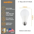 SHAANXIXIAN 40419 3-Way LED A19 Light Bulb, 5/9/15 Watts (40W 60W 100W ...