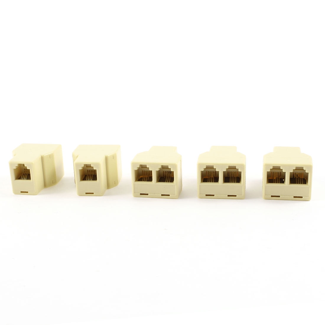 Unique Bargains 5 Pcs Plastic RJ11 F-2F F/2F Plug Telephone Modular ...