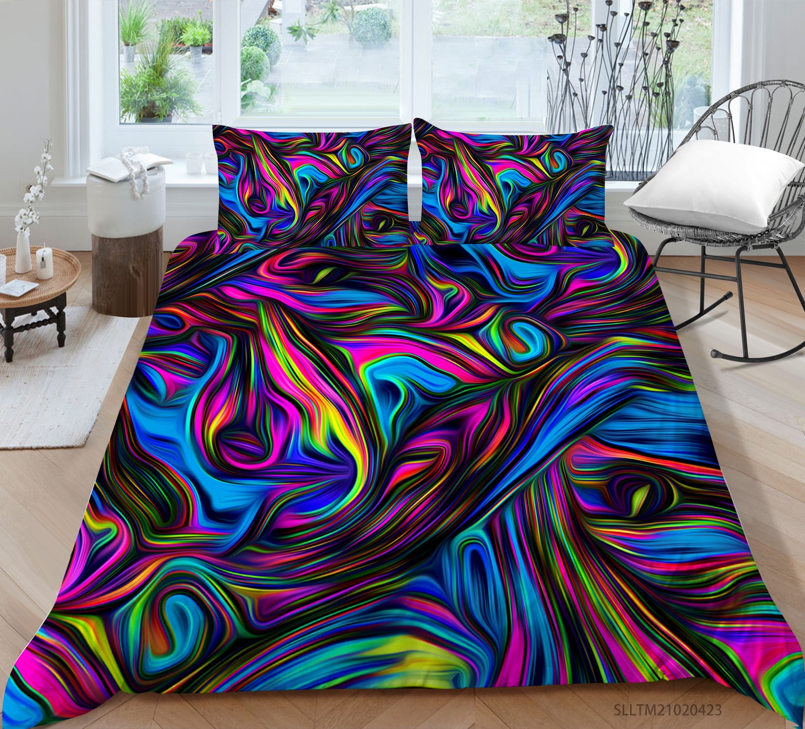 Wenjialing Fashionable 3d Abstract Printing Duvet Cover Set Highend