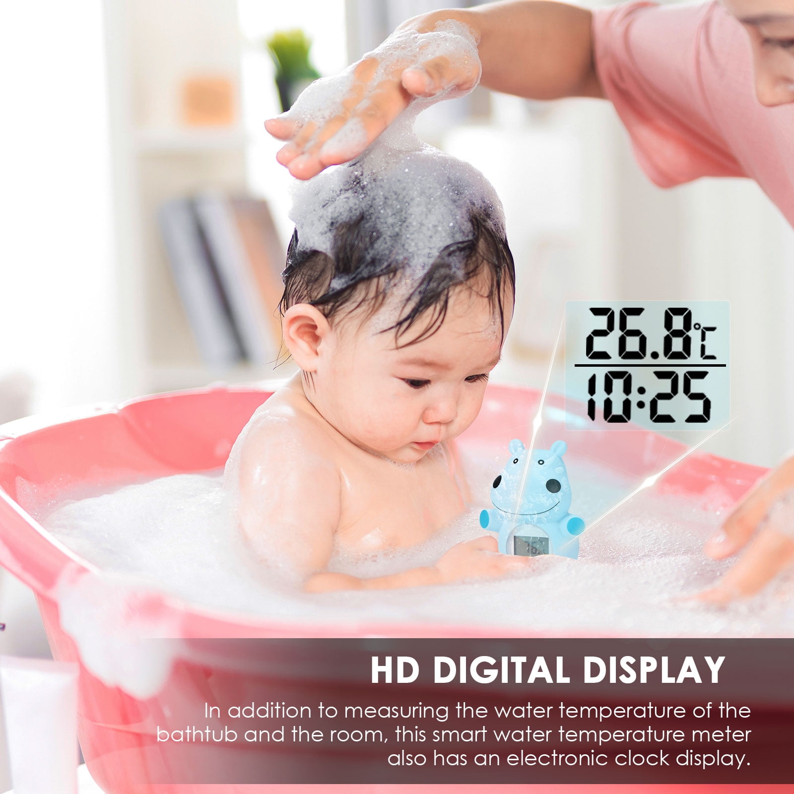 Little Hippo Baby Bath Water Temperature Meter Cartoon Toy Thermometer ...