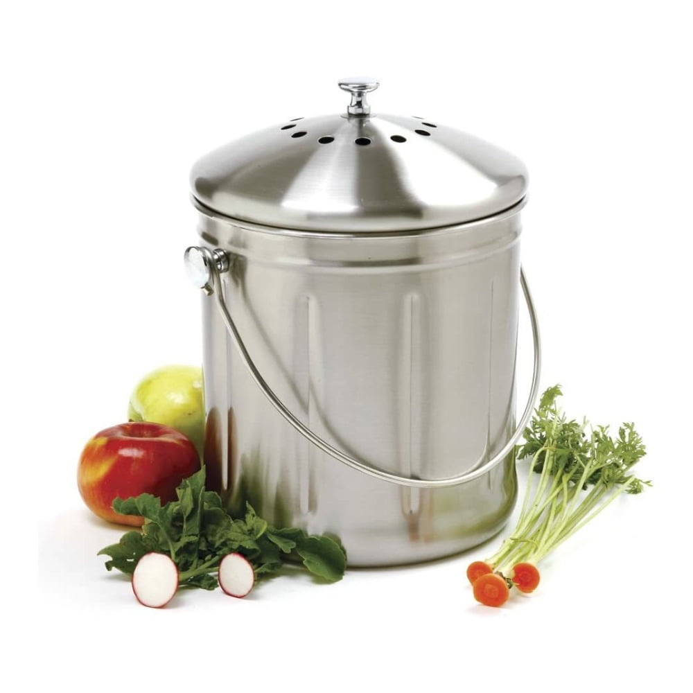 Norpro 1.5 Gallon Jumbo Stainless Steel Compost Keeper - Walmart.com