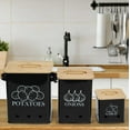 Kitchen Canisters Set, Storage Bin for Potato Onion & Garlic, 3 Pack ...
