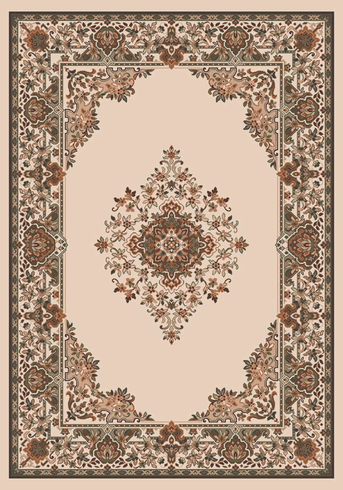Milliken Pastiche Area Rug MERKEZ SAND Merkez Sand Bouquets Bordered 7 ...