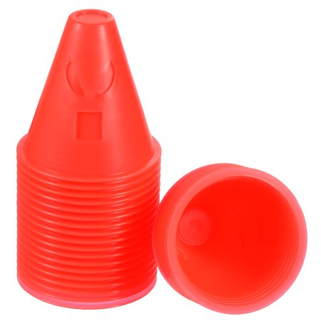 Uxcell Agility Cones Sports Cones Training Marker with Holes, Red 25 ...
