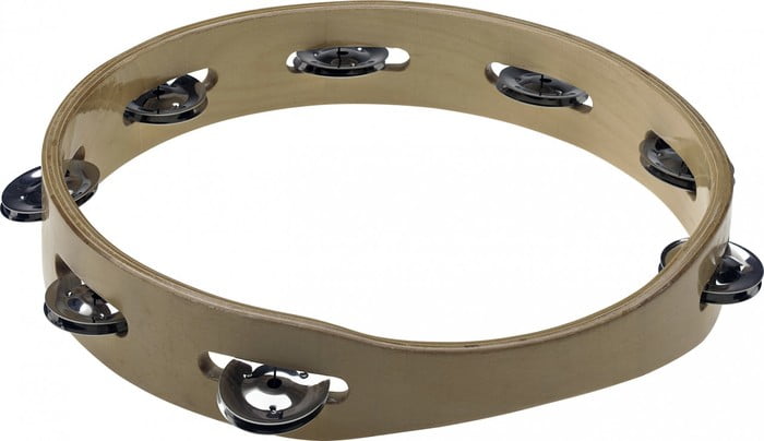 10" headless wooden tambourine with 1 row of jingles - Walmart.com