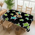 Chilfamy Neon Sea Turtle Pattern Print Rectangle Dining Tablecloth ...
