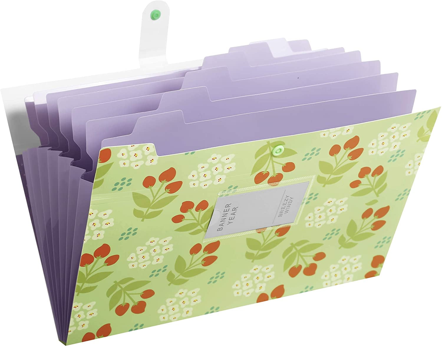 Floral Printed Expanding File Folder with 8 Pockets Accordion Document ...