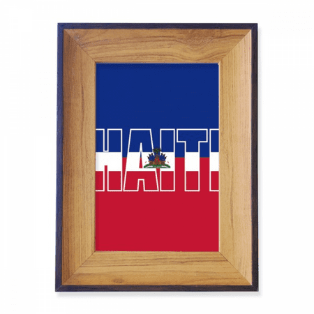 Haiti Country Flag Name Photo Frame Exhibition Display Art Desktop ...