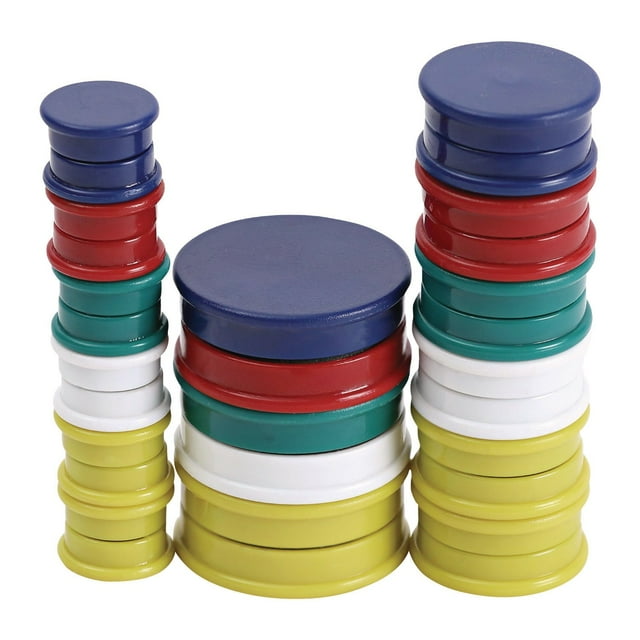 Universal Assorted Magnets, 3/4" Dai, 1 1/4" Dia, 1 1/2" Dia, Asst ...