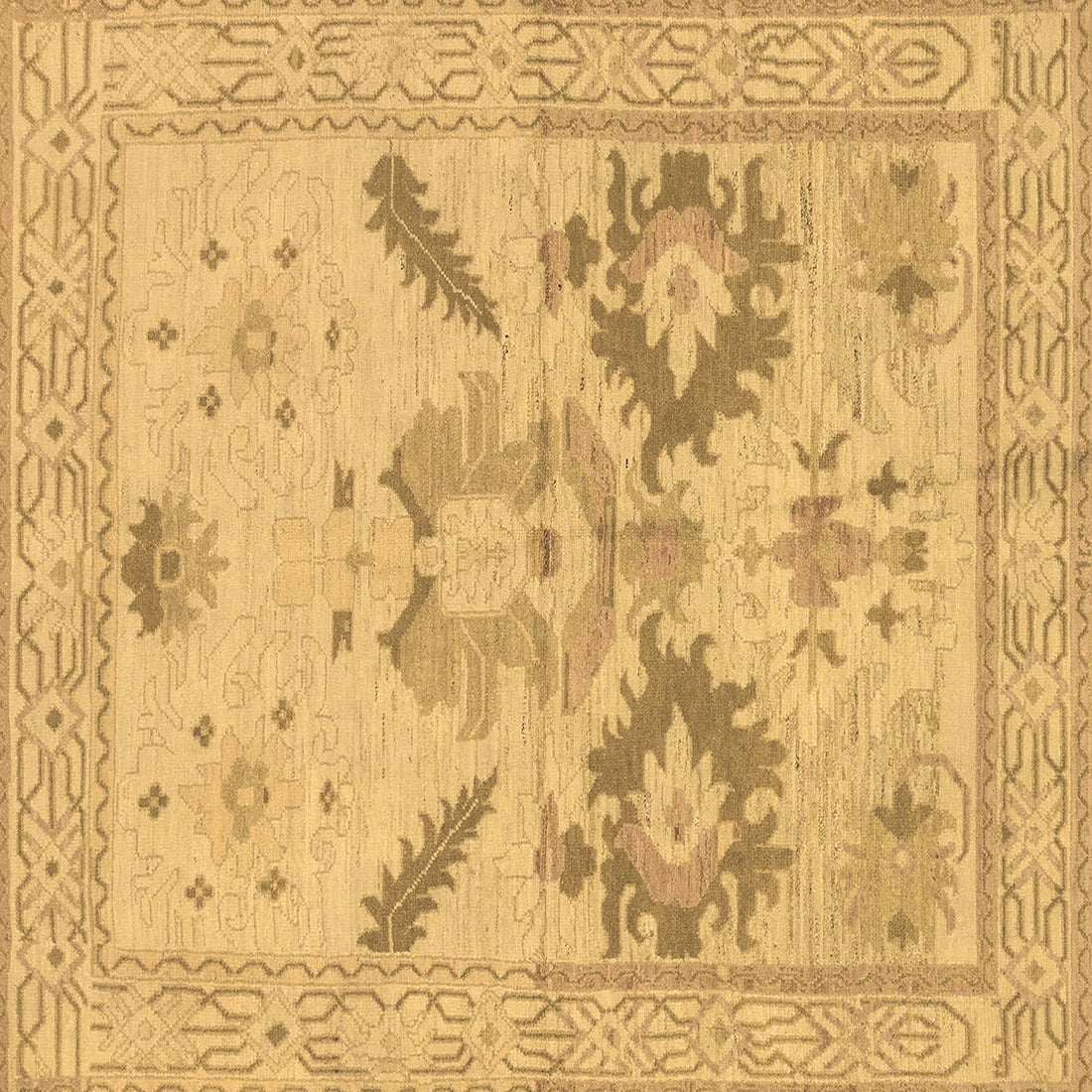 Ahgly Company Indoor Square Oriental Brown Traditional Area Rugs, 4 ...