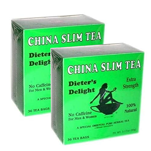 China Slim Tea Extra Strength Dieter's Delight No Caffeine 100% Natural ...