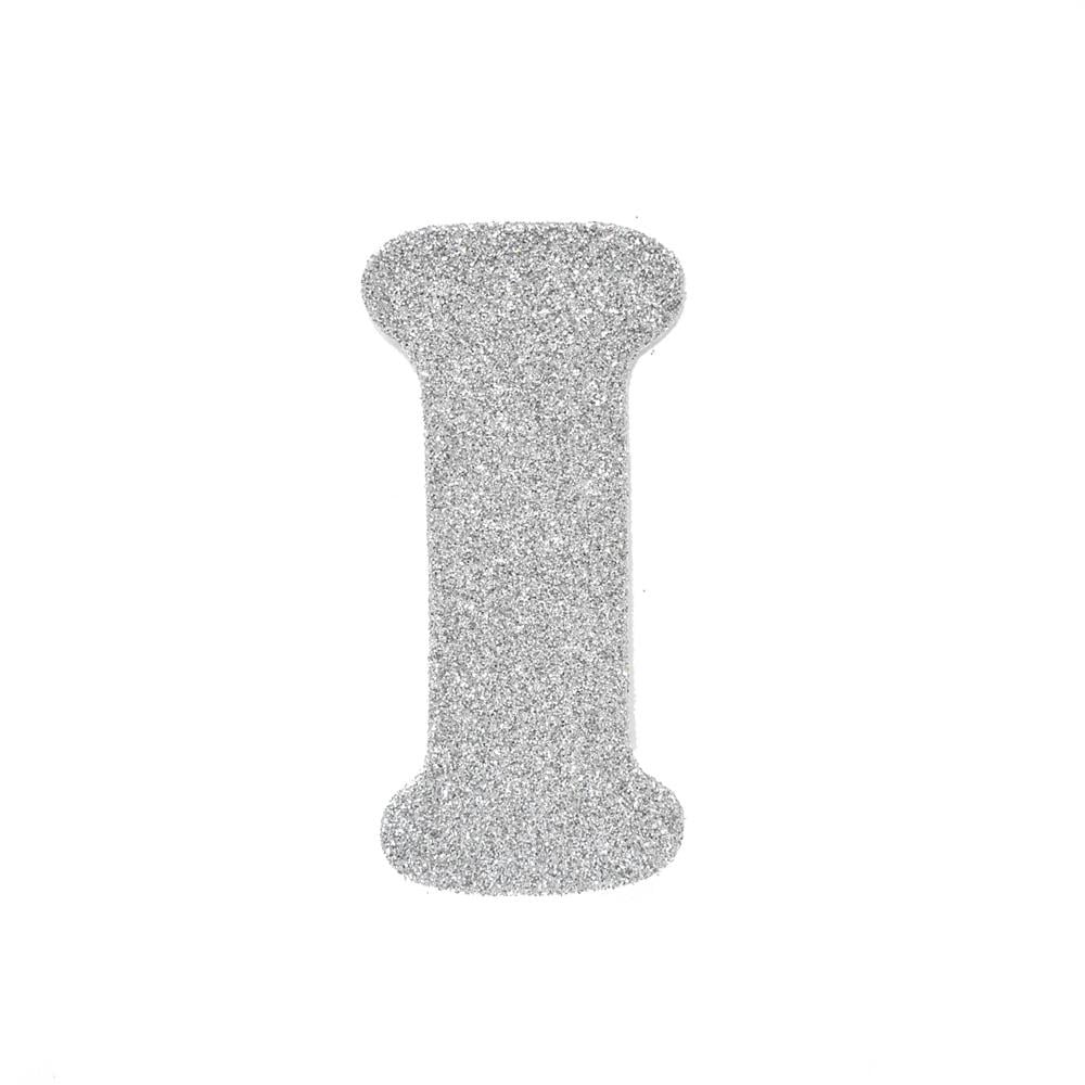EVA Glitter Foam Letter Cut Out "I", Silver, 4-1/2-Inch, 12-Count ...