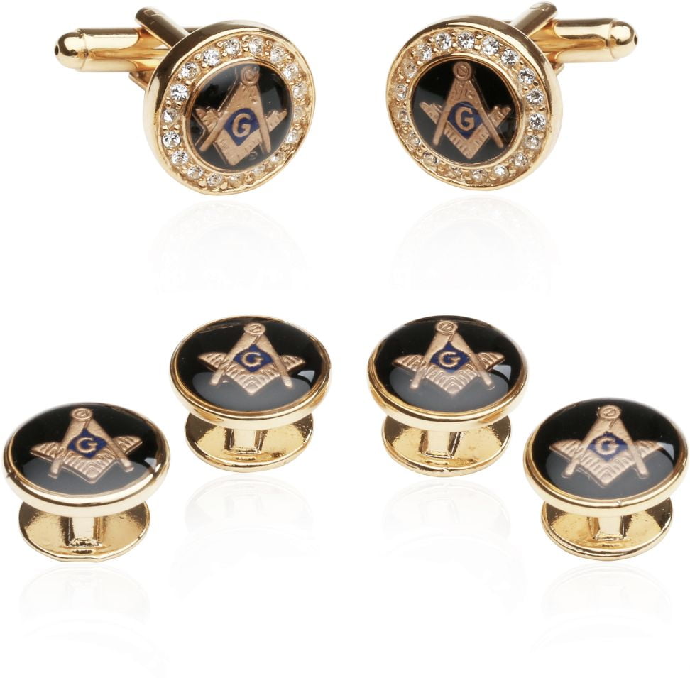 Cuff-Daddy - Freemason Crystal Gold-Tone Masonic Formal Set - Walmart ...