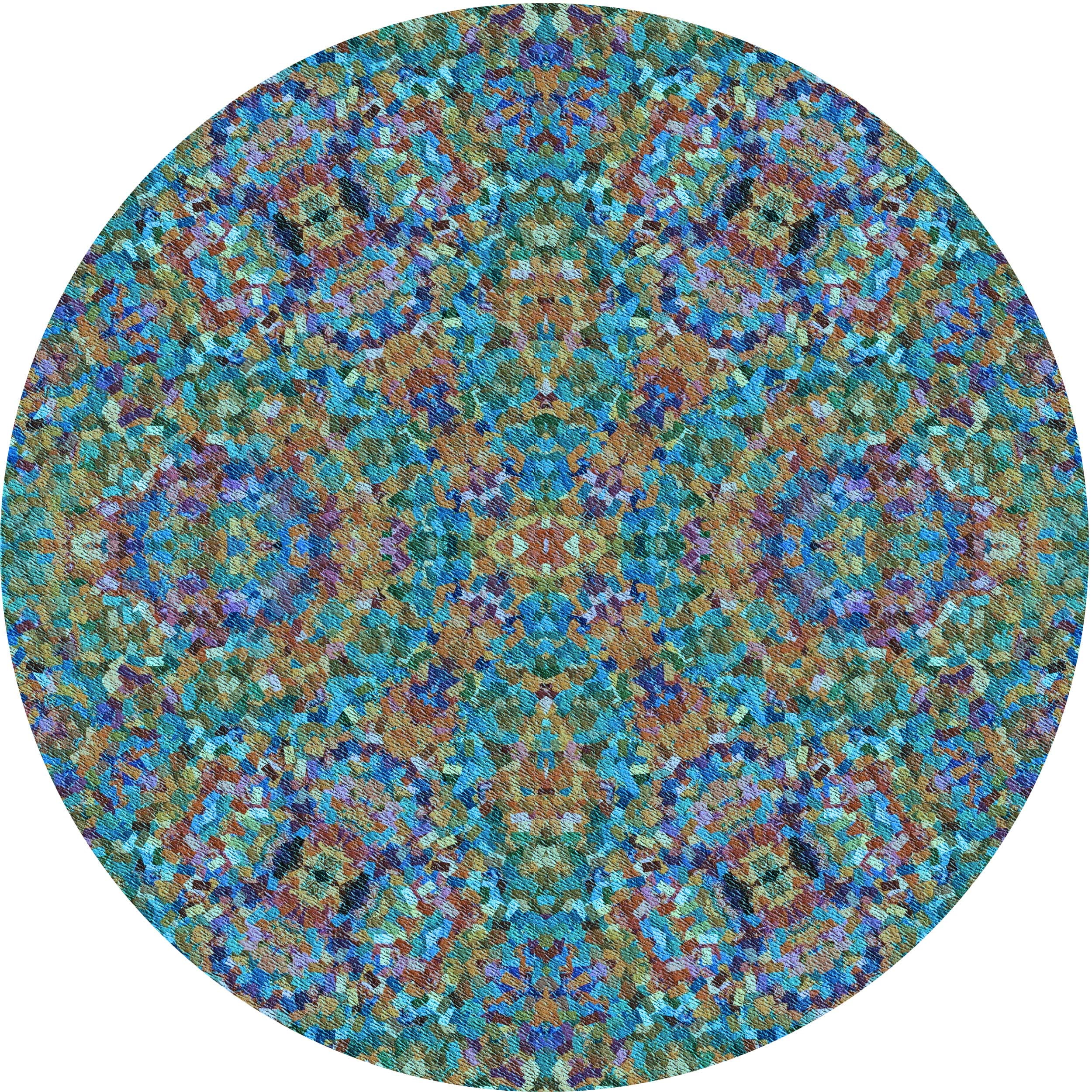 Ahgly Company Indoor Round Patterned Gray Dolphin Gray Area Rugs, 6 ...