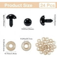 24Pcs Resin Craft Eyes with 24Pcs Eyes Washers Safety Eyes Stuffed Toy ...