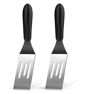 Aiteng 2 Pack Stainless Steel Solid & Slotted Spatulas Set, Kitchen ...