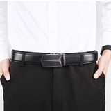 Mens Belt, Leather Ratchet Belt for Men Dress 1 3/8", Adjustable Trim ...