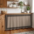 Black Brown Greek Key Cabinet Curtains 28"W x 51"L,Dustproof Sink Skirt ...