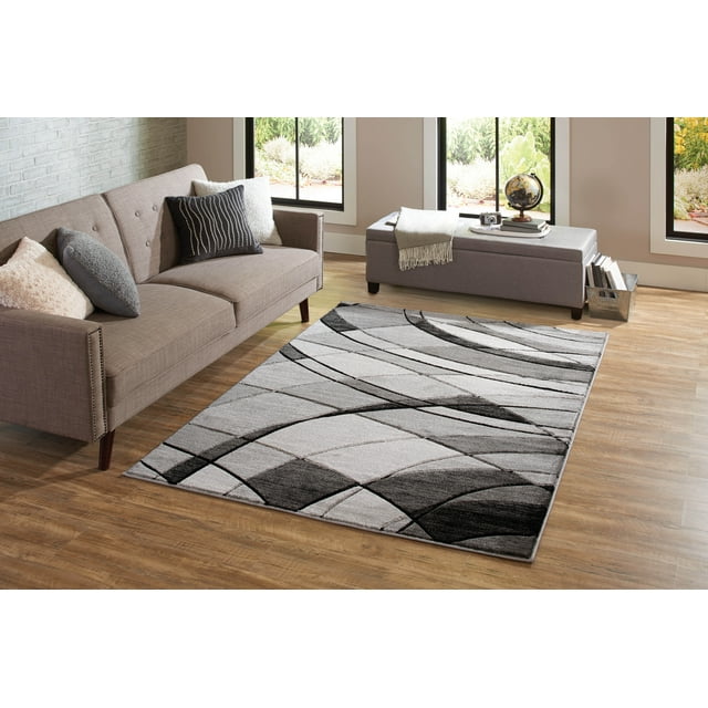 Better Homes & Gardens Gray Abstract Area Rug - Walmart.com