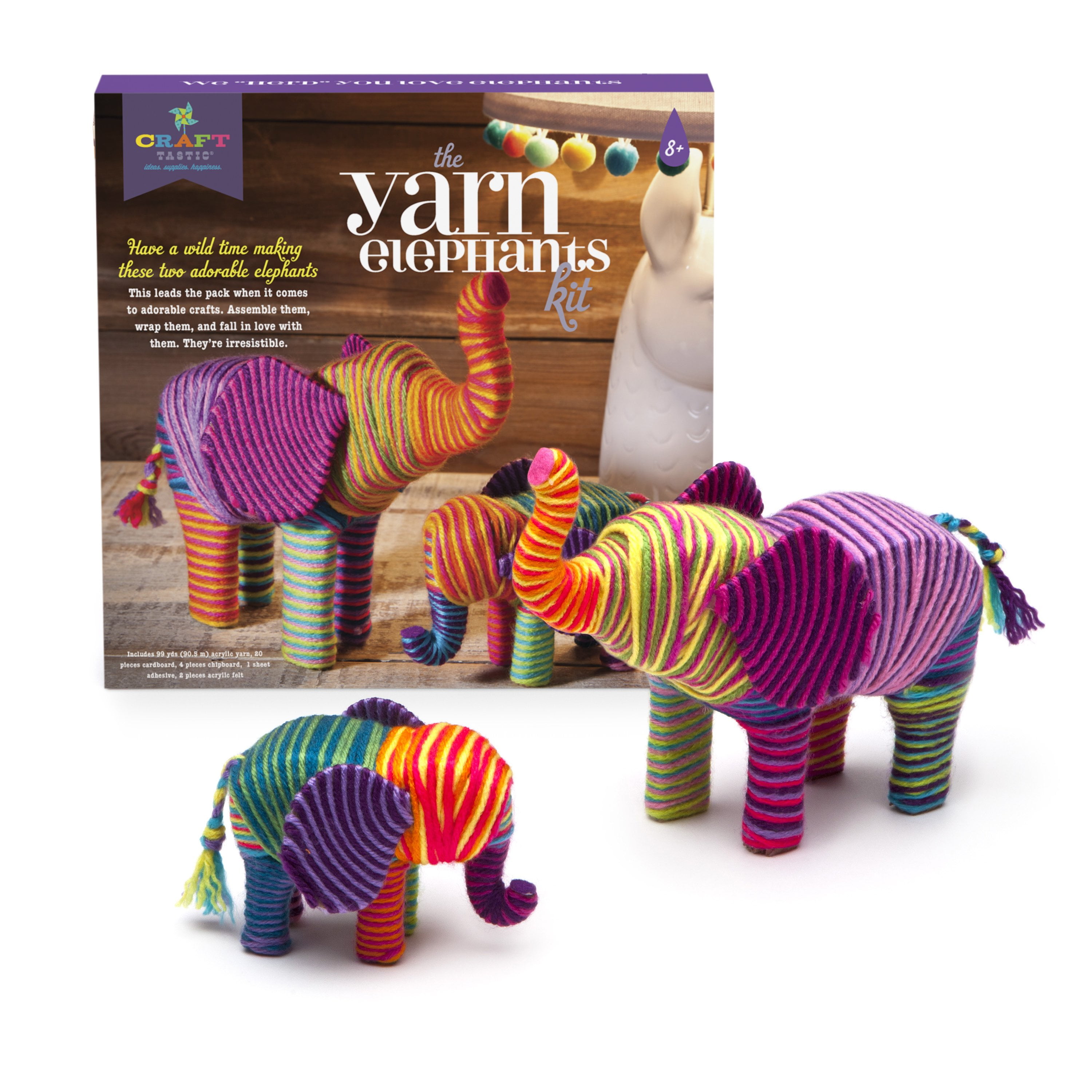 Craft-tastic Yarn Elephants Kit - Walmart.com