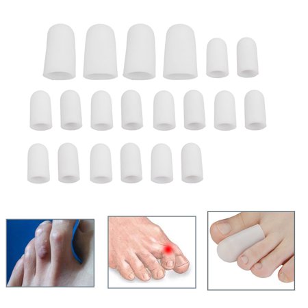 Toe Cushion Tube,10 Pairs Toe Silicone Adjustable Pain Relief Toe ...