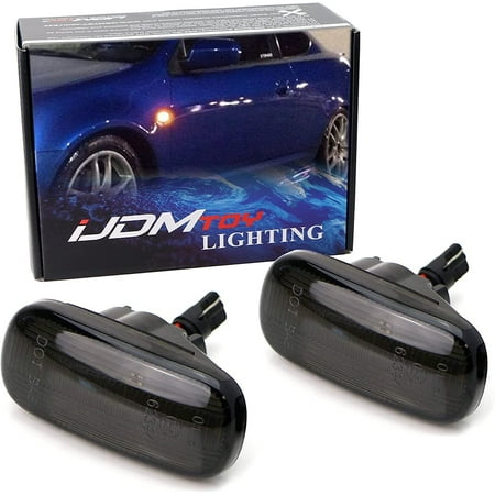 Smoked Lens Amber Full LED Fender Side Marker Light Kit Compatible With ...