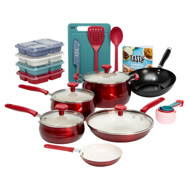 Tramontina 9-Piece Non-stick Cookware Set, Red - Walmart.com
