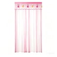 Adorable Lace Door Curtain with Embroidered Accents No Drill Insect ...