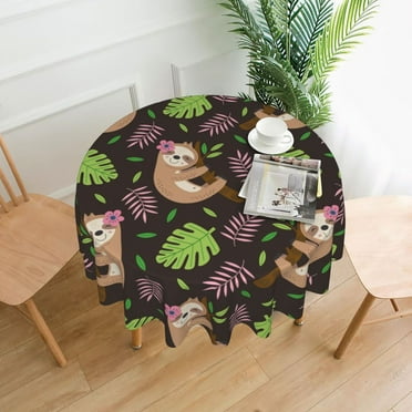 Cute Kawaii Frogs Tablecloths Round Tablecloth Waterproof Table Cloth ...