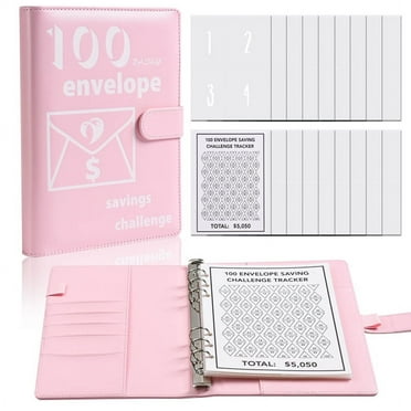 100 Envelope Challenge Binder,2024 Exclusive 52 Weeks / 100 Days 5050 Money Savings Challenges ...