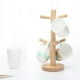 Sofullue for Creative 6-Coffee Mug Tree Holder Wooden Coffee Cup ...