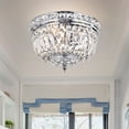 Landek Chrome 10-inch Crystal Ceiling Lamp - Walmart.com