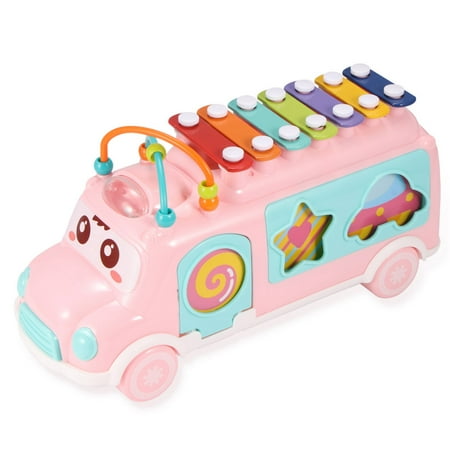 Plastic Xylophone Bus Car Music Instrument Toy for Children From 1 To 3 ...