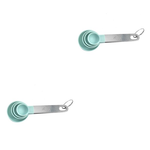 stanreset 4pcs/Lot Graduated Measuring Spoon Cup Stainless PP Baking ...
