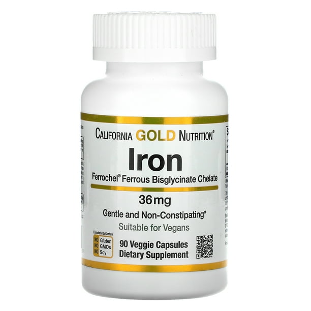 Ferrochel Iron, Ferrous Bisglycinate Chelate Form, Gentle on the ...