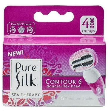 Pure Silk Contour 3 Premium Disposable Razor, 4 Count - Walmart.com