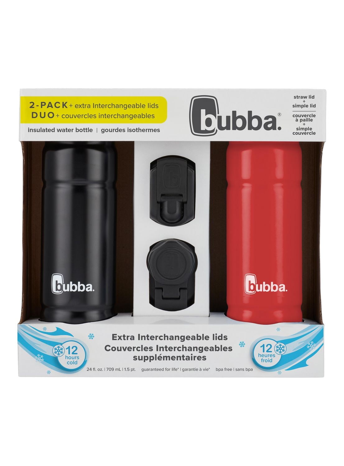 bubba Trailblazer Stainless Steel Water Bottles with Two Extra ...
