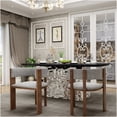 COSMOS Gray Modern Wooden Dining Chairs Set of 2, Curved Back Kitchen ...