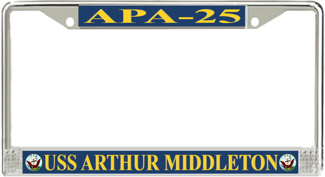 USS Arthur Middleton APA-25 License Plate Frame - Walmart.com