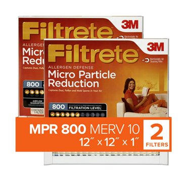 Filtrete 14x24x1 Air Filter, MPR 800 MERV 10, Micro Particle Reduction ...