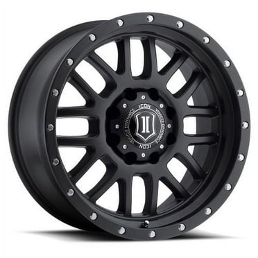 ICON ALLOYS VECTOR 6 17X8.5 6X135 6ET 106.1CB SATIN BLACK WHEEL Fits ...