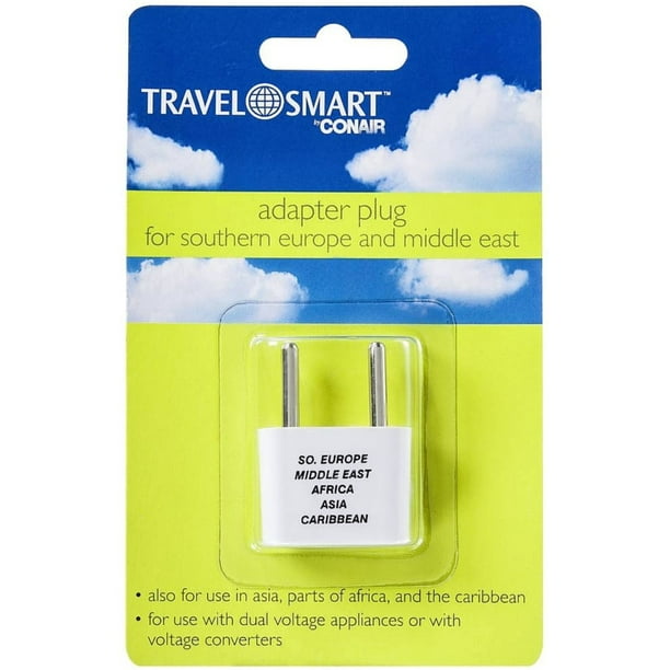 Conair Travel Smart Adapter Plug For Southern Europe & Middle East 1 ea ...