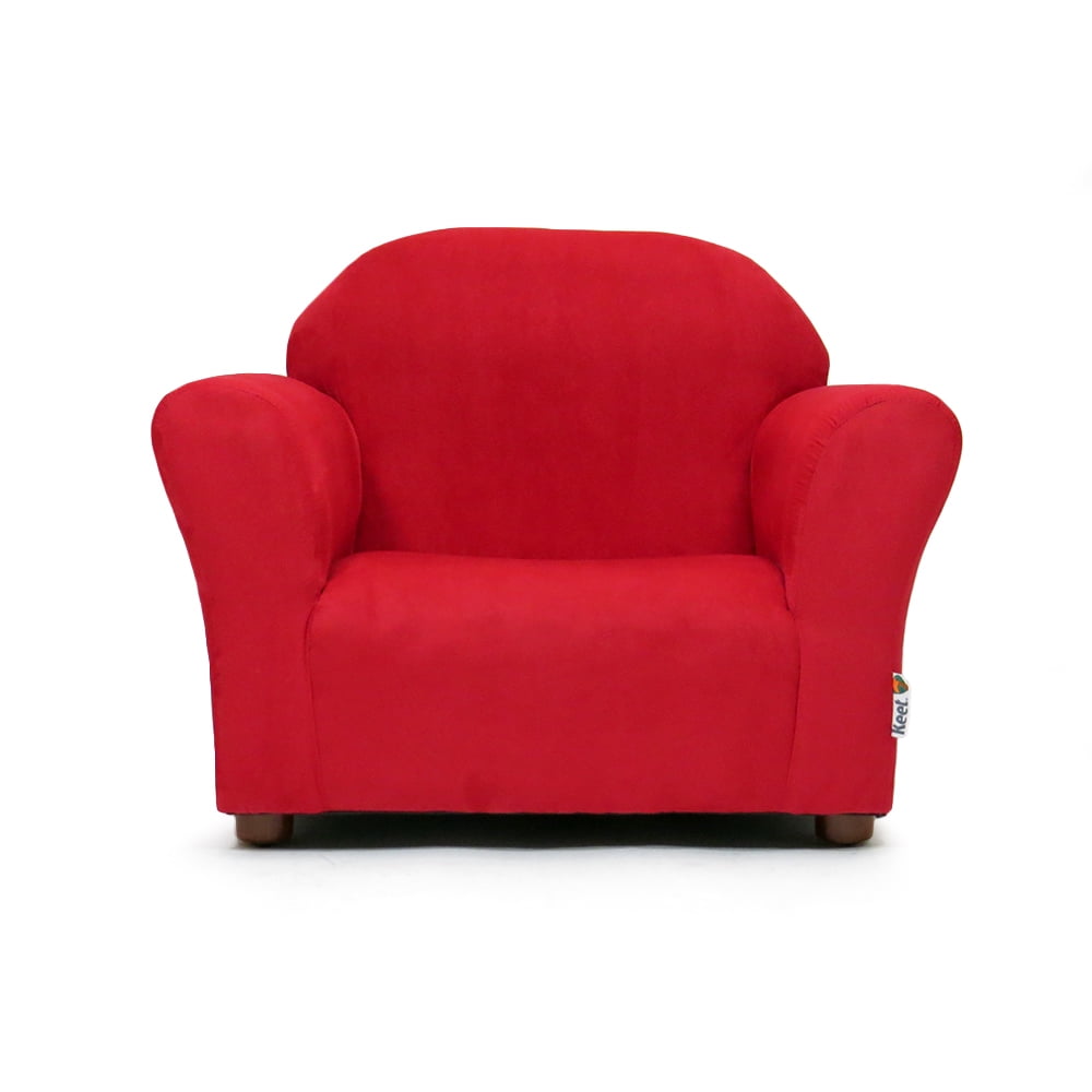 Roundy Childrens Chair Microsuede Red - Walmart.com - Walmart.com