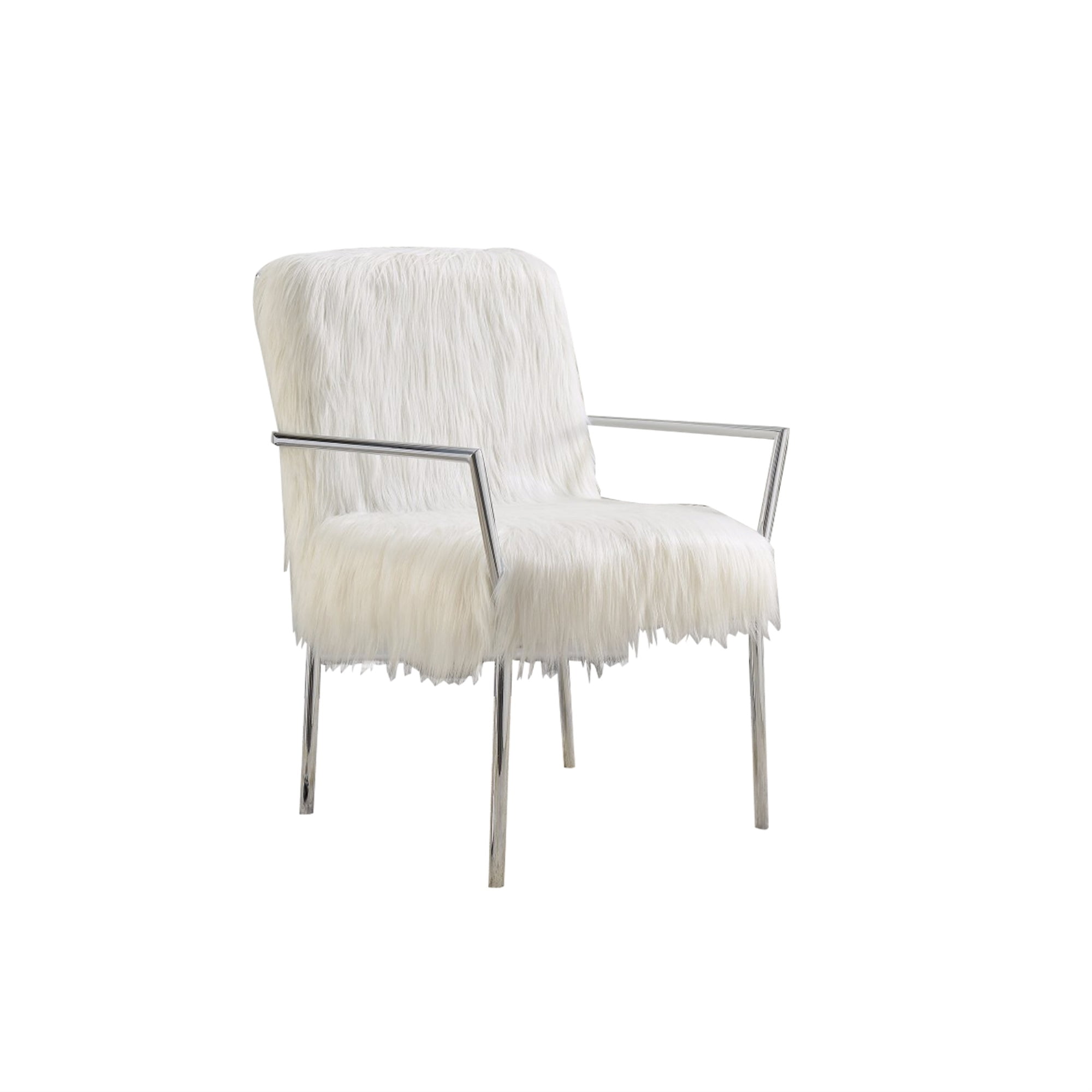 Elegantly Chic Accent Chair, White - Walmart.com