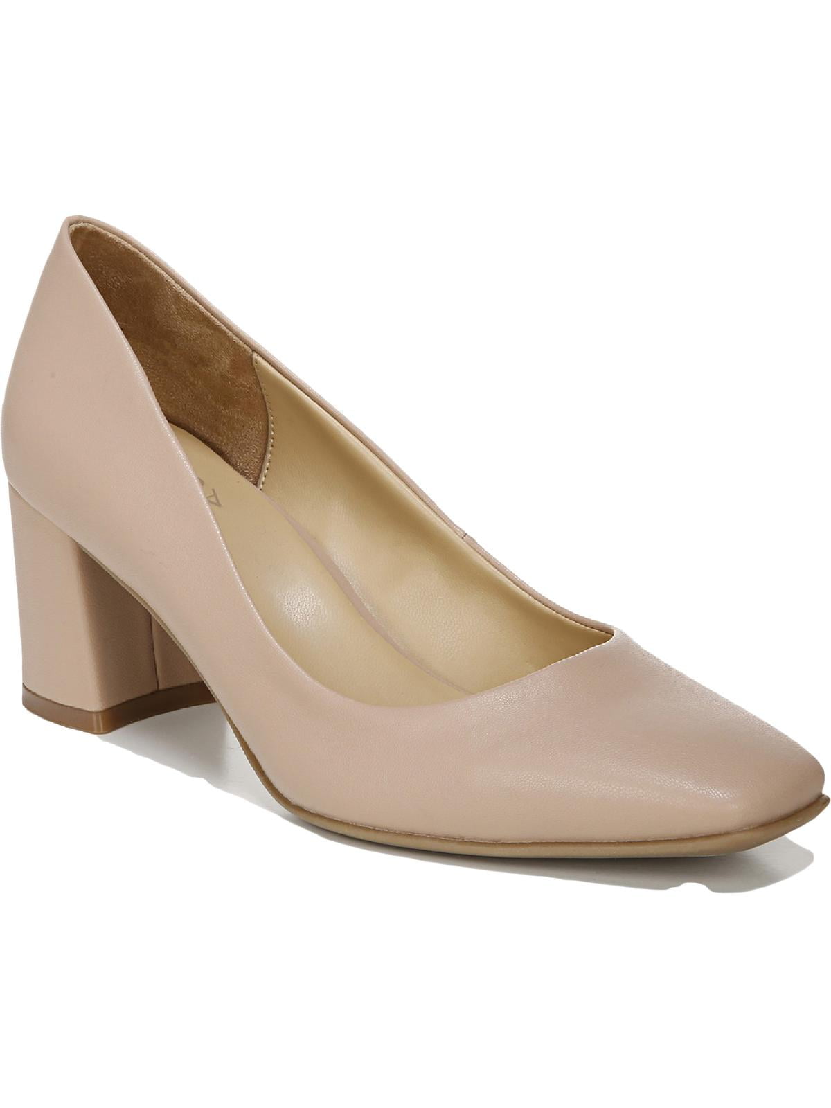 Naturalizer Womens Warner Faux-Leather Block Heels Tan 7.5 Wide (C,D,W ...