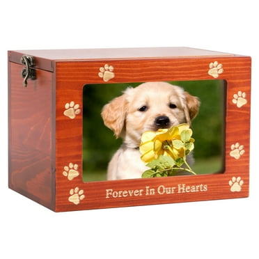 FRCOLOR Memorial Keepsake Pet Memorial Wooden Urn Box Wooden Pet Urn ...