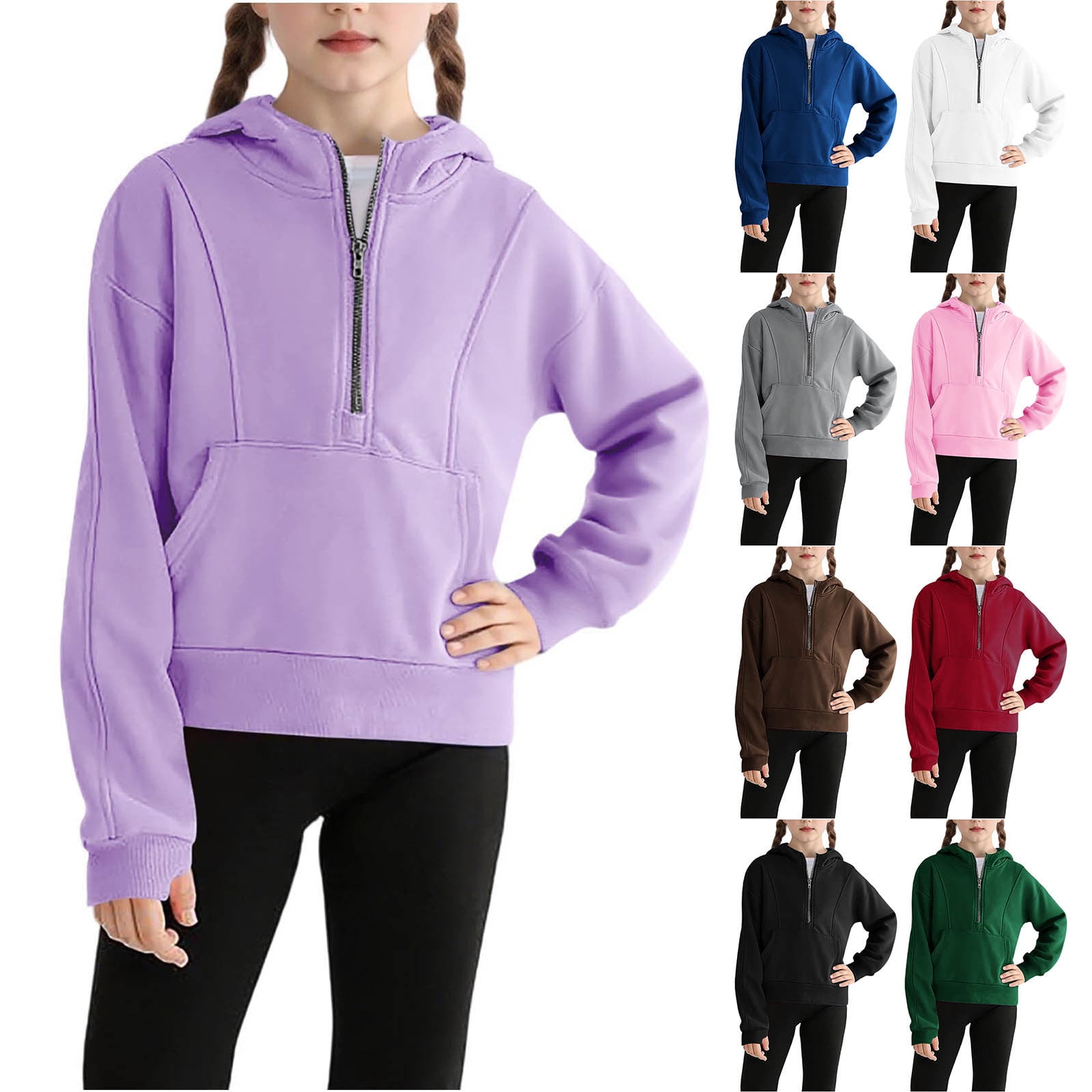Click here for Tranfacy Tramfacy Zip Up Hoodies Girls Hooded Pull... prices
