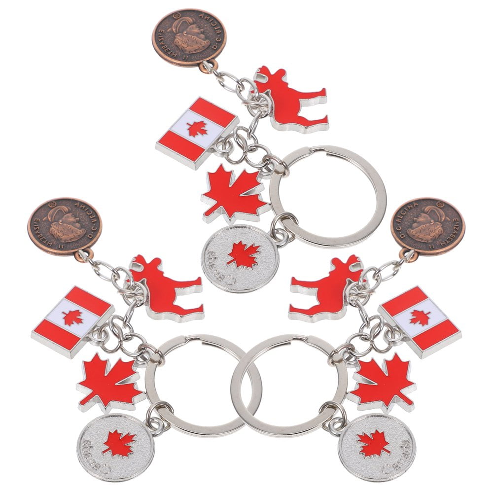 Click here for Qutetn Set Of 2 Canada Key Chain Keychain For Car... prices