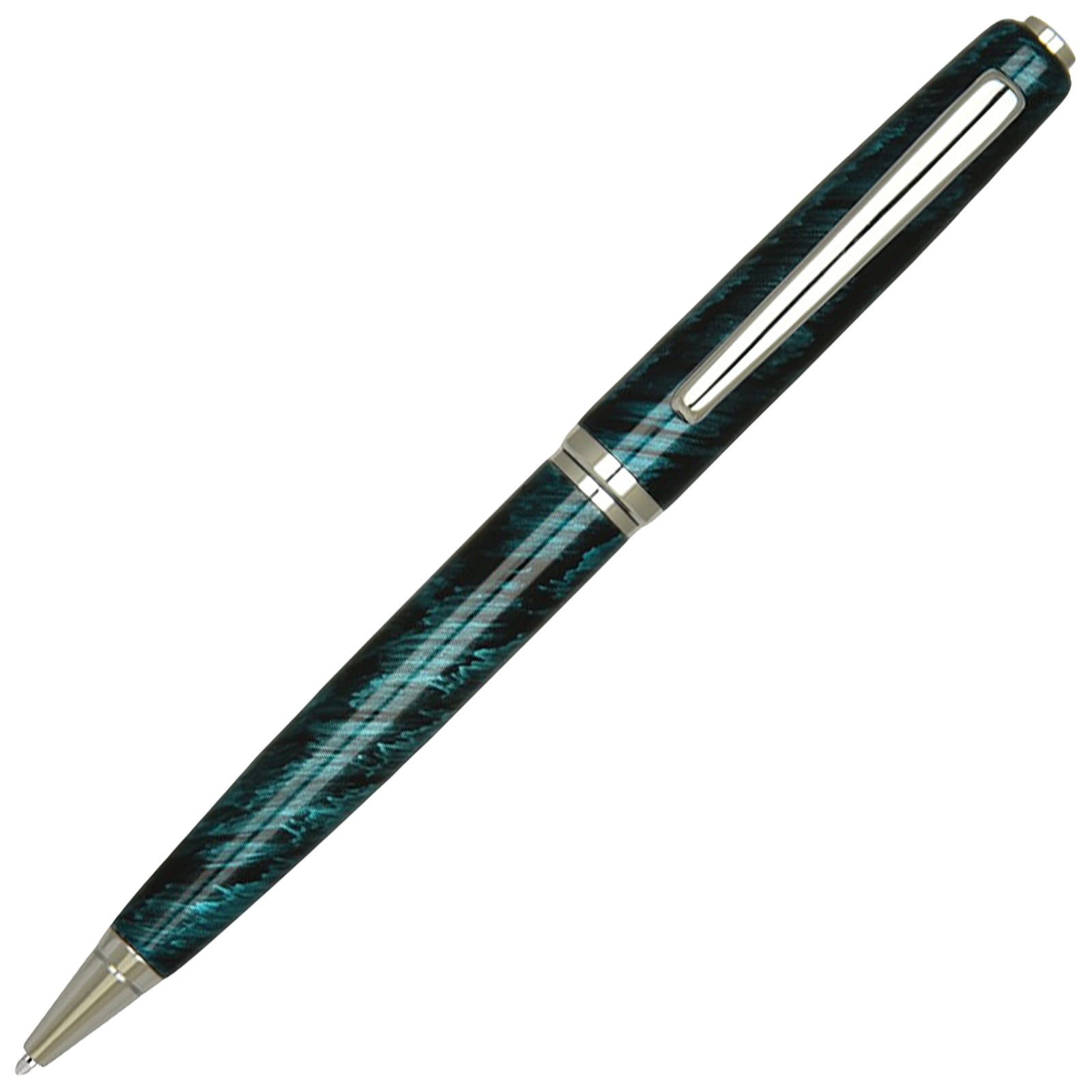 Clara Twist Turquoise Ballpoint Pen - Medium Tip Point 0.7mm Black Ink ...